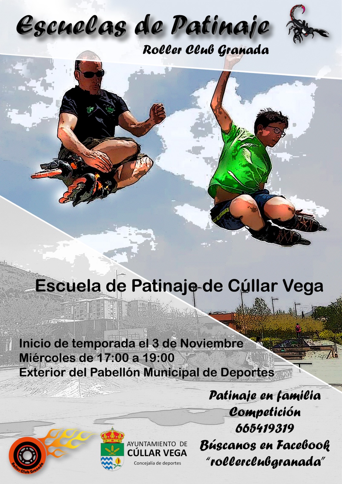 Cúllar Vega pone en marcha una escuela municipal de patinaje todos los miércoles - Ayto. Cúllar Vega