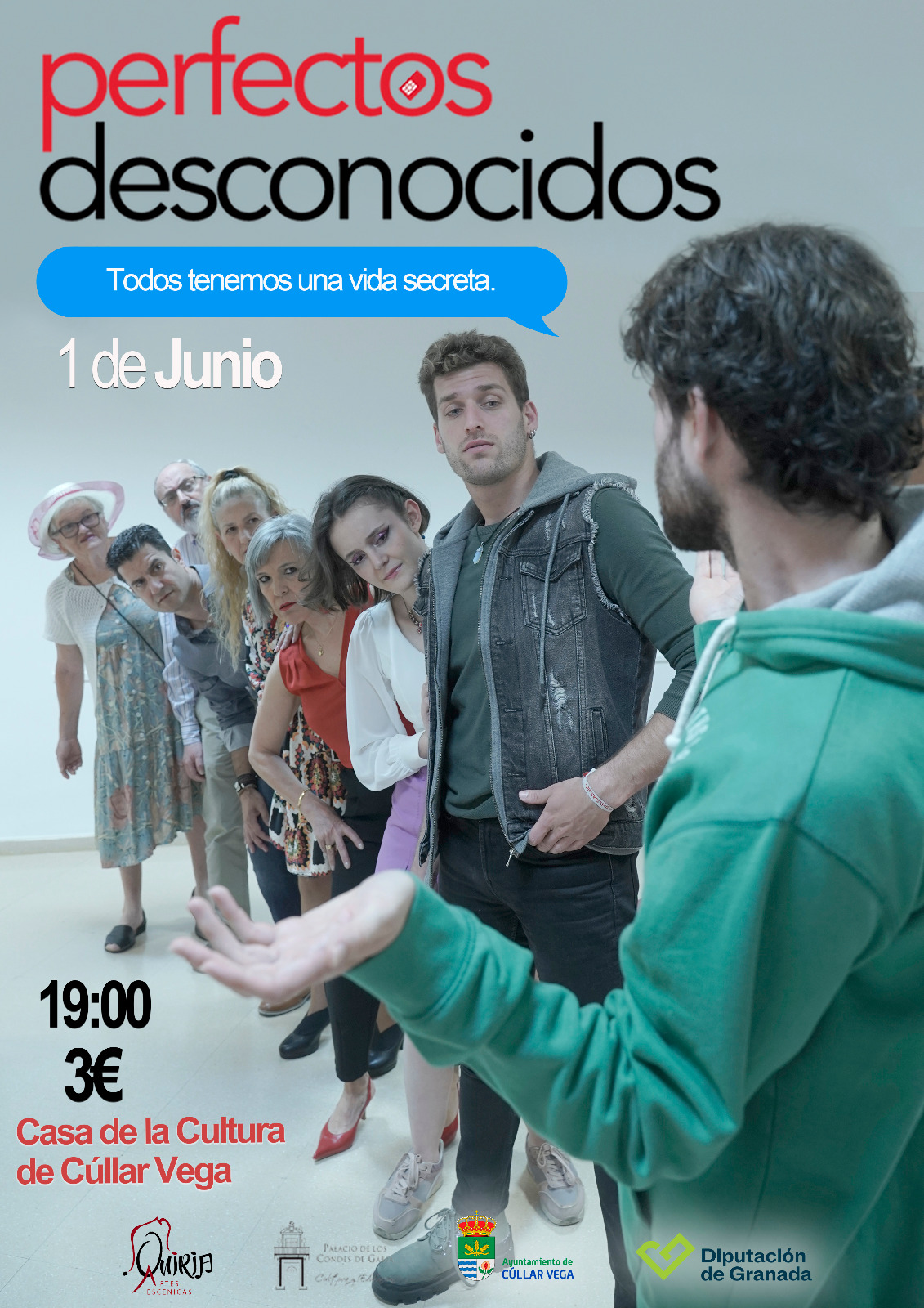 Teatro "Perfectos Desconocidos" 1 de junio - Ayto. Cúllar Vega